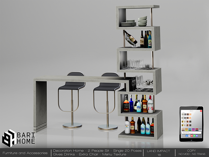 Second Life Marketplace - [BARI HOME] Binetti Compact Kitchen